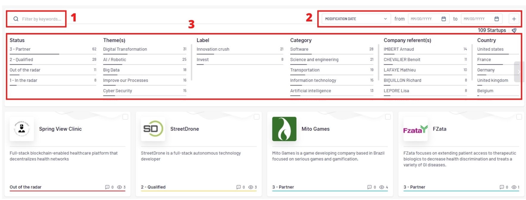 Filters. - Innosabi Startup - Knowledge Base - Confluence